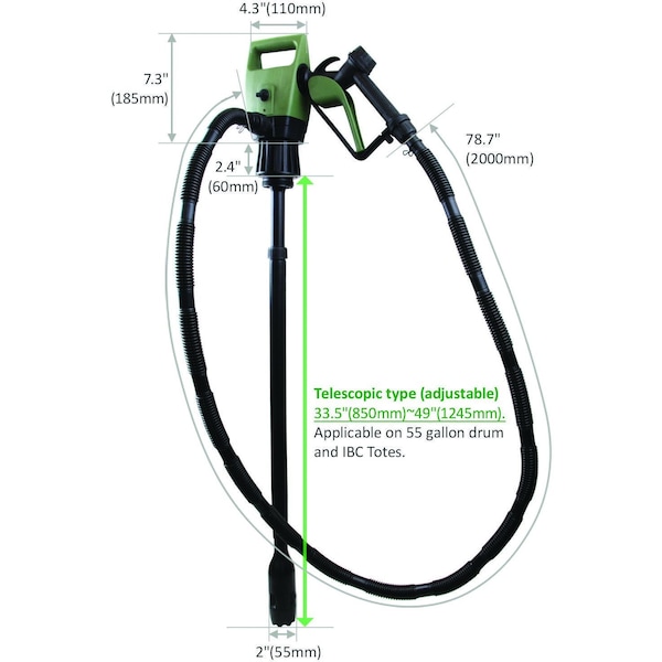 Tera Pumps Electric Drum Pump, Standard 20005 | Zoro